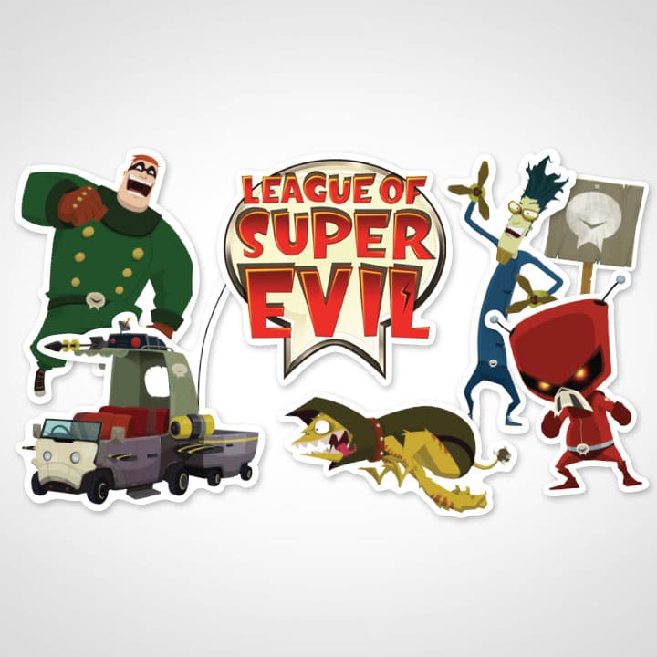 League of Super Evil Stickers | Highest Quality